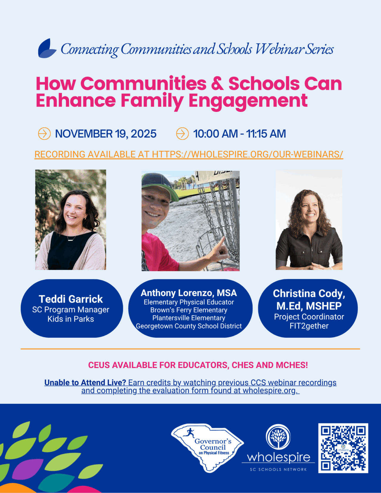 Apply for CHES Credits - Fall 2025 CCSW Series - Wholespire